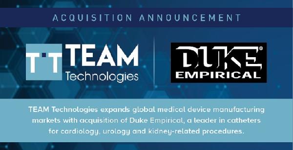 TEAM Technologies announces the acquisition of Duke Empirical Inc. | Medical Device Manufacturer